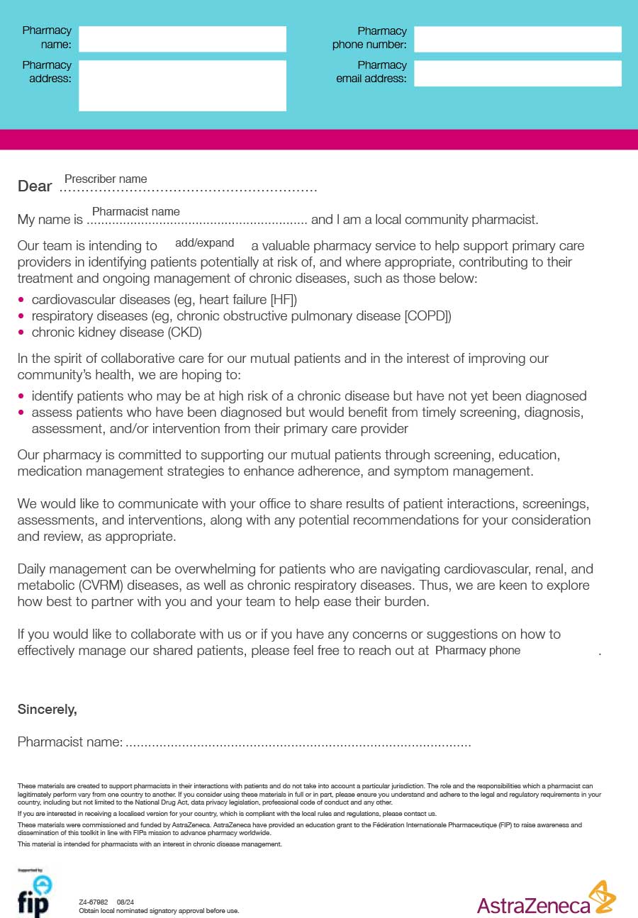 Chronic Disease Service Framework – FIP Non-communicable diseases